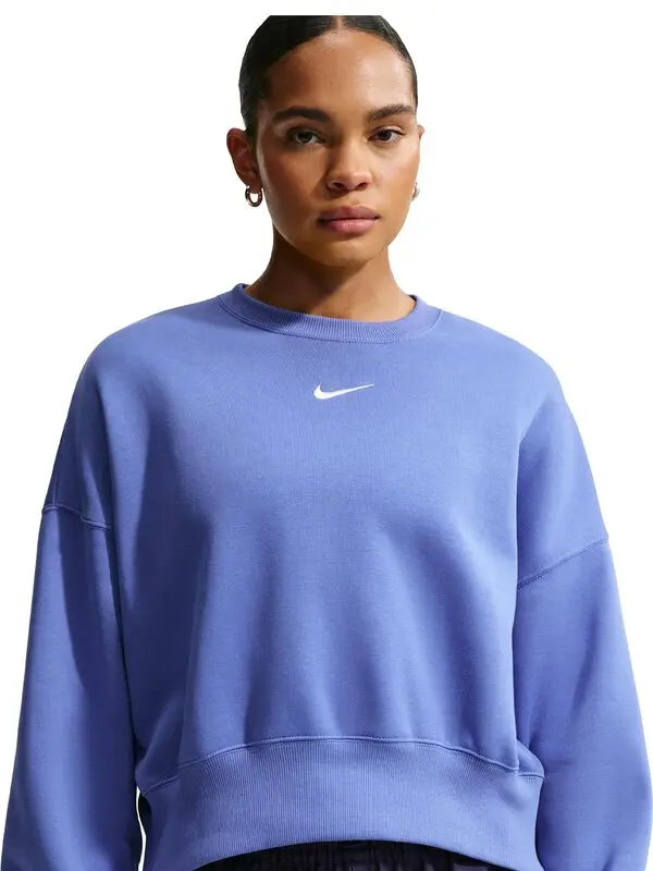 Nike Sportswear Phoenix Fleece Over-oversized Crew-neck Sweatshirt - Blue