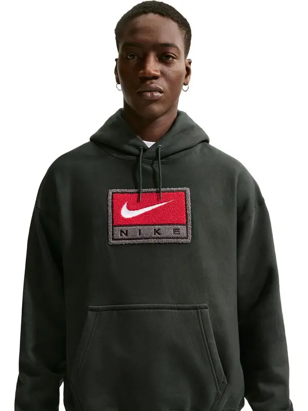 Nike Solo Swoosh Fleece Pullover Hoodie - Green