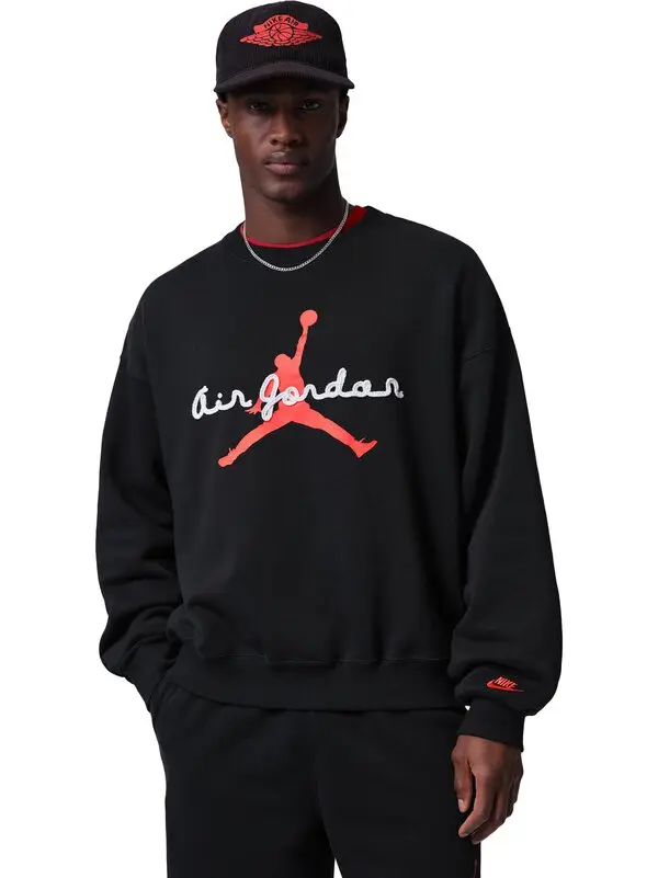 JORDAN Fleece Crewneck Sweatshirt - Black