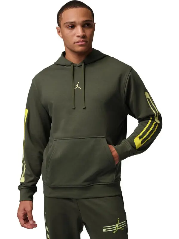 JORDAN Sport Crossover Dri-fit Fleece Graphic Pullover Hoodie - Green