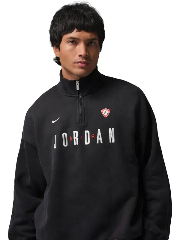 JORDAN Flight Graphic Fleece 1/4-zip - Black