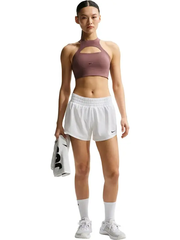 Nike One Dri-fit Mid-rise 3" Brief-lined Shorts - White