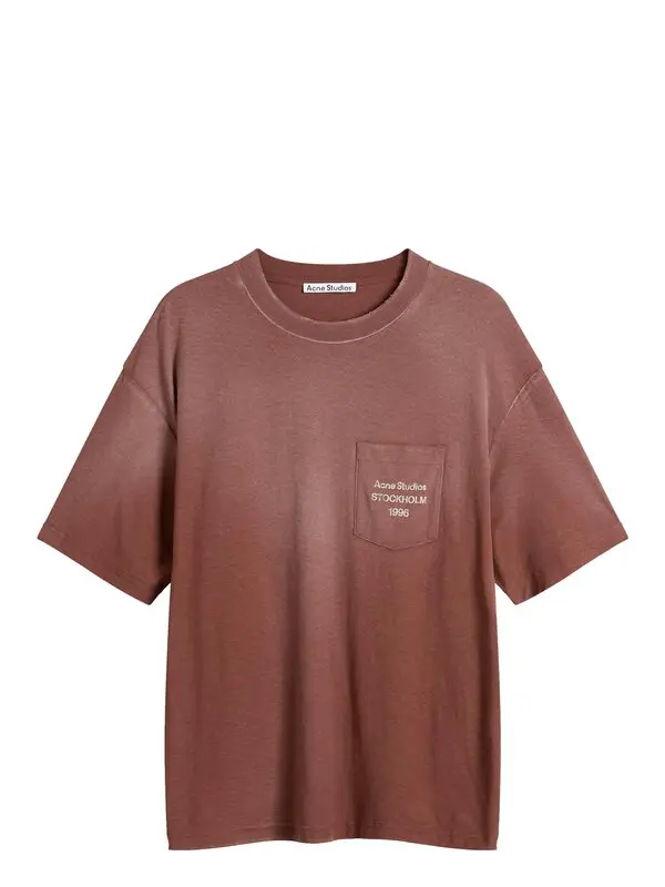 Acne Studios Small 1996 Short Sleeve T-shirt - Chocolate Brown