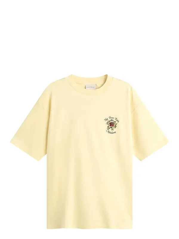 Drole De Monsieur Rose Slogan T-shirt - Light Yellow