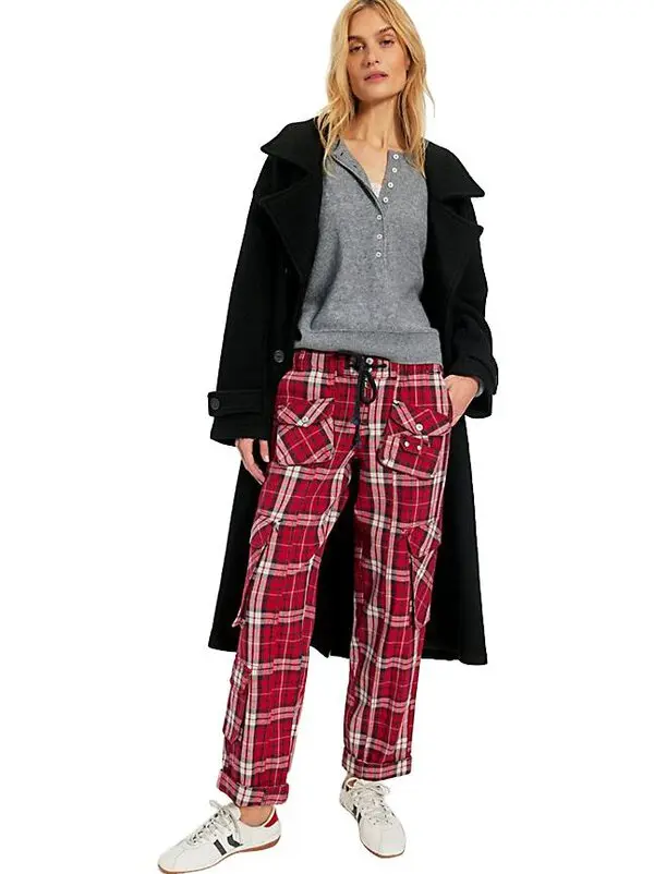 Free People We The Free Tahiti Cargo Pants - Red Combo