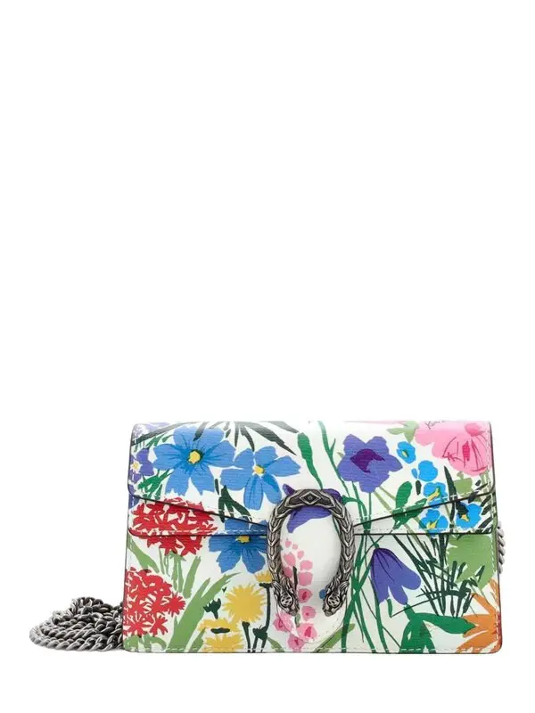 Gucci Dionysus Printed Leather Super Mini Crossbody Bag - Multicolour