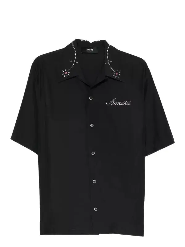 Amiri Embellished Short-sleeve Shirt - Black