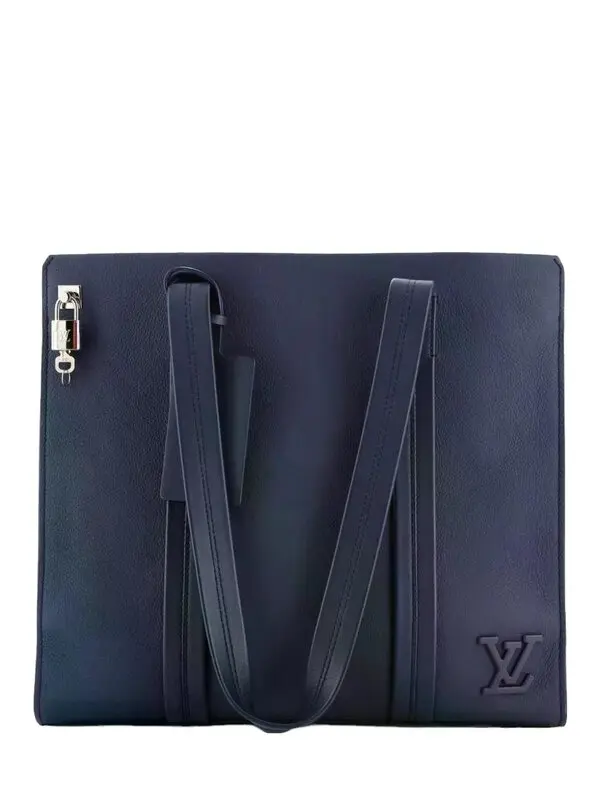 LOUIS VUITTON Aerogram Takeoff Leather Tote Bag - Blue