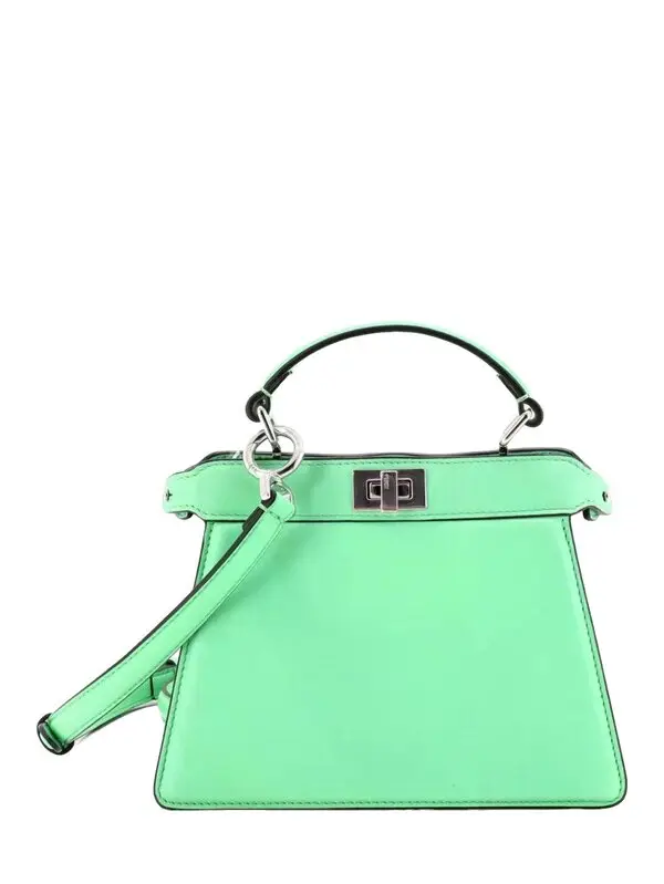 Fendi Peekaboo Iseeu Petite Leather Crossbody Bag - Green