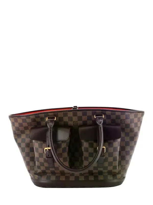 LOUIS VUITTON Manosque Damier Gm Tote Bag - Brown
