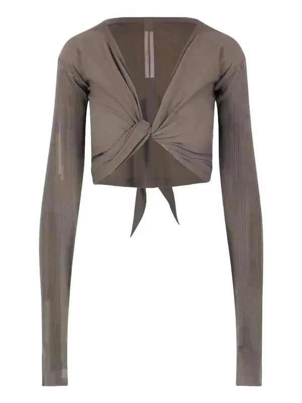 Rick Owens Tie-fastening Cropped Top - Neutrals