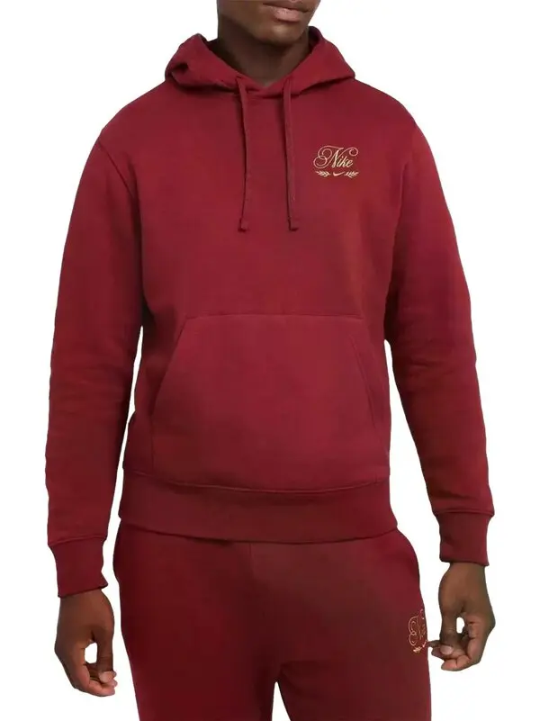 Nike Drawstring-hoodie Sweatshirt - Red