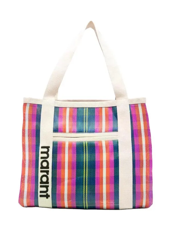 Isabel Marant Plaid Pattern Tote Bag - Blue