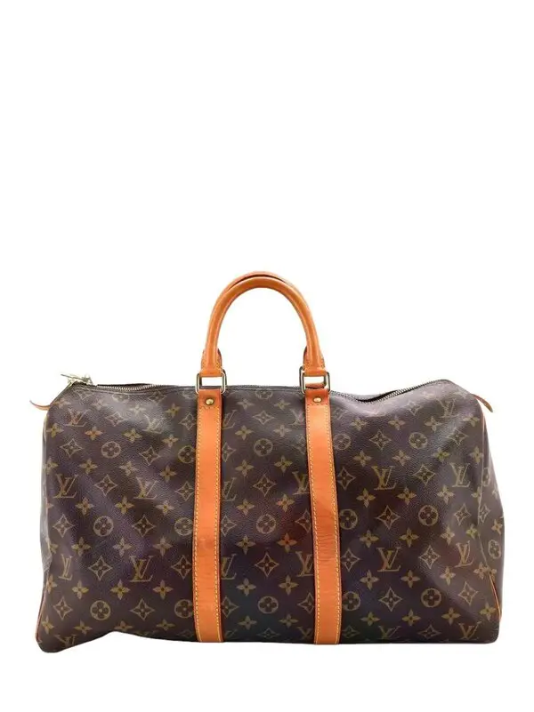 LOUIS VUITTON Keepall 45 Monogram Canvas Satchel - Brown
