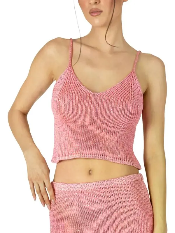PARAMIDONNA Bruna V-neck Top - Pink