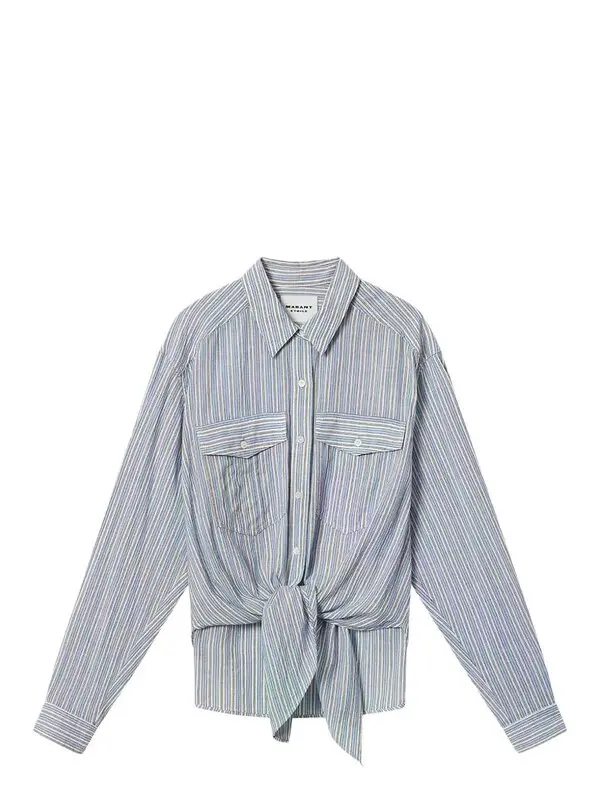 MARANT ETOILE Nath Striped Shirt - Blue