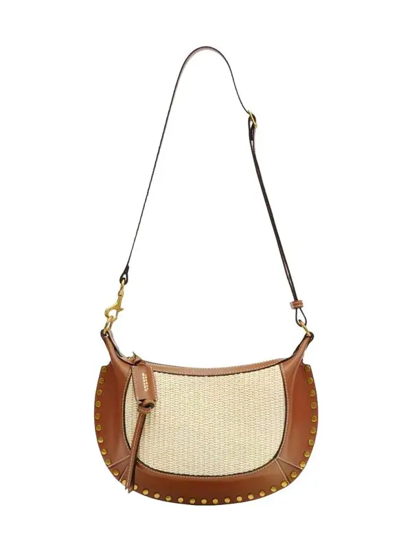 Isabel Marant Oskan Moon Raffia Shoulder Bag - Brown
