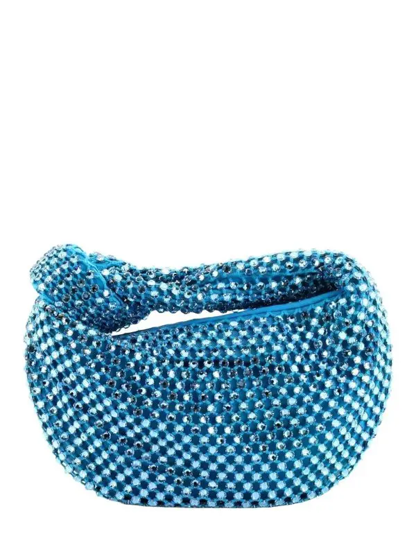 Bottega Veneta Jodie Hobo Crystal Embellished Mesh Mini Satchel - Blue