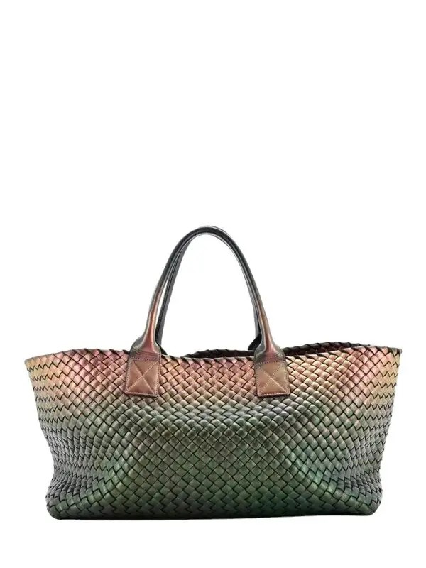 Bottega Veneta Cabat Intrecciato Iridescent Nappa Medium Tote - Metallic