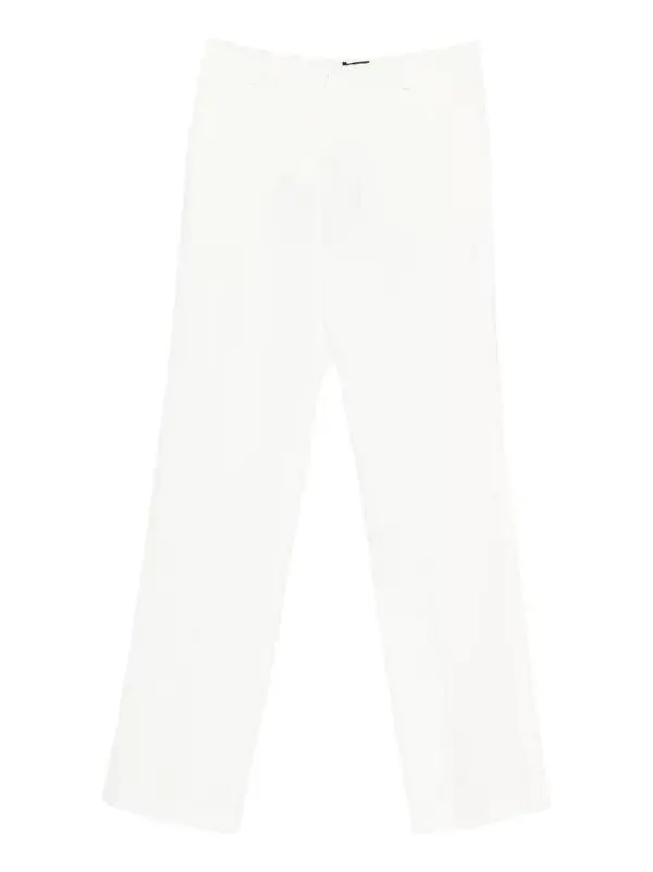 Pinko Straight-cut Trousers With Pressed Pleats - White