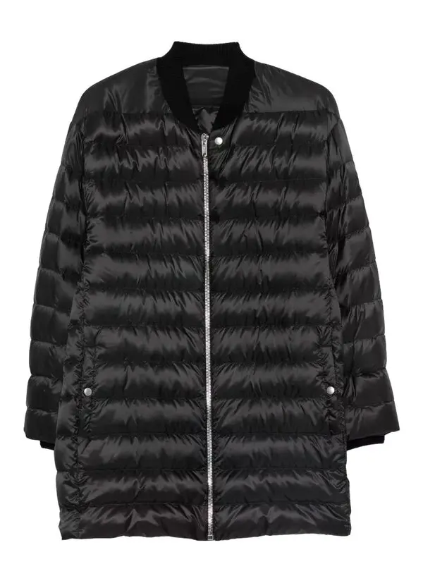 MONCLER + RICK OWENS Flight Logo-appliqué Quilted Jacket - Black