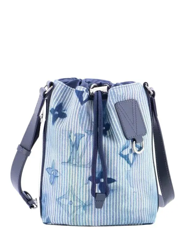LOUIS VUITTON Sac Marin Bb Bucket Bag Monogram Watercolor Stripes Denim Limited Edition - Blue