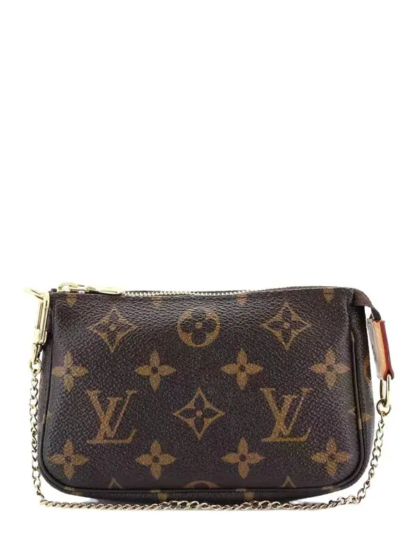 LOUIS VUITTON Pochette Accessoires Monogram Canvas Mini Clutch - Brown