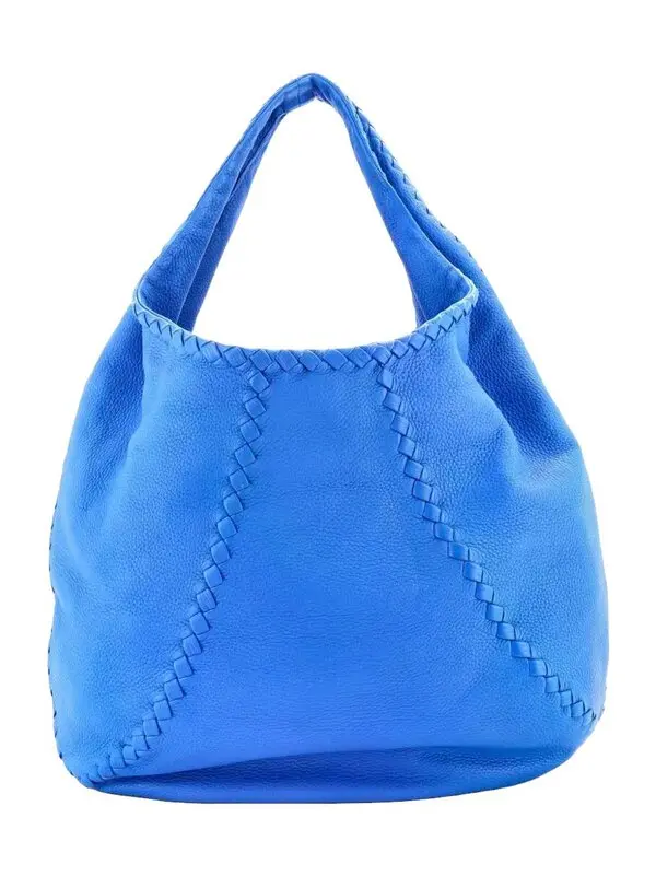 Bottega Veneta Leather Intrecciato Hobo Bag - Blue