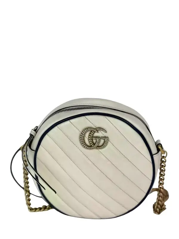 Gucci Gg Matelassé Round Shoulder Bag - Neutrals