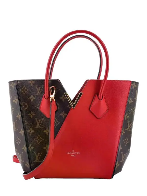 LOUIS VUITTON Kimono Handbag Monogram Canvas And Leather Pm Tote Bag - Red