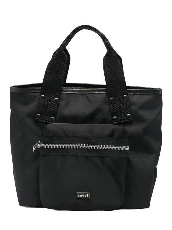 Sacai Zip Pocket Tote Bag - Black