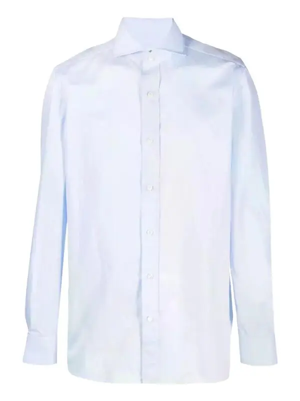 LUIGI BORRELLI Cotton Shirt - Blue