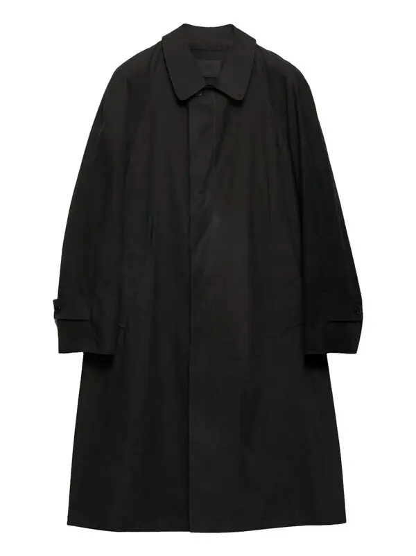 Prada Buttoned Tailored Coat - Black