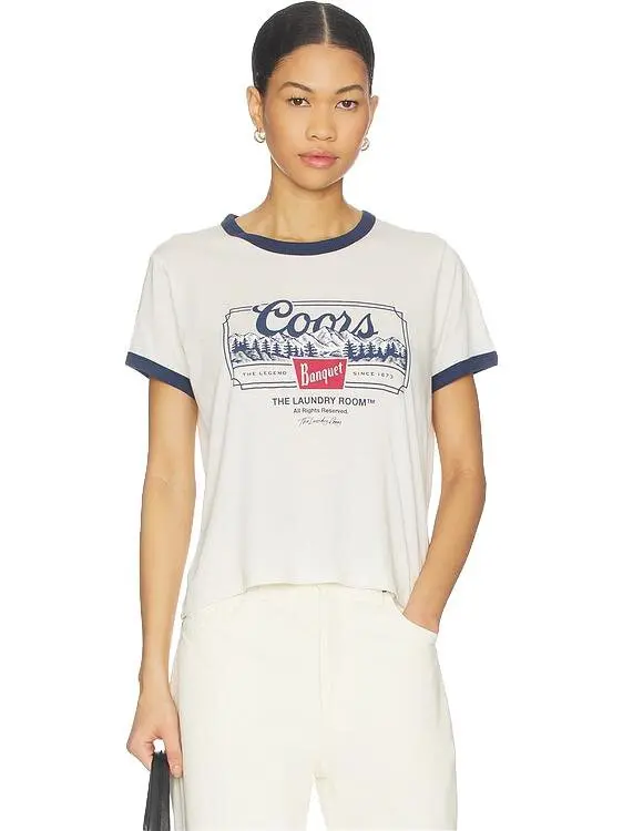 THE LAUNDRY ROOM Coors Rocky Mountain Crest Tee - Bone & Navy