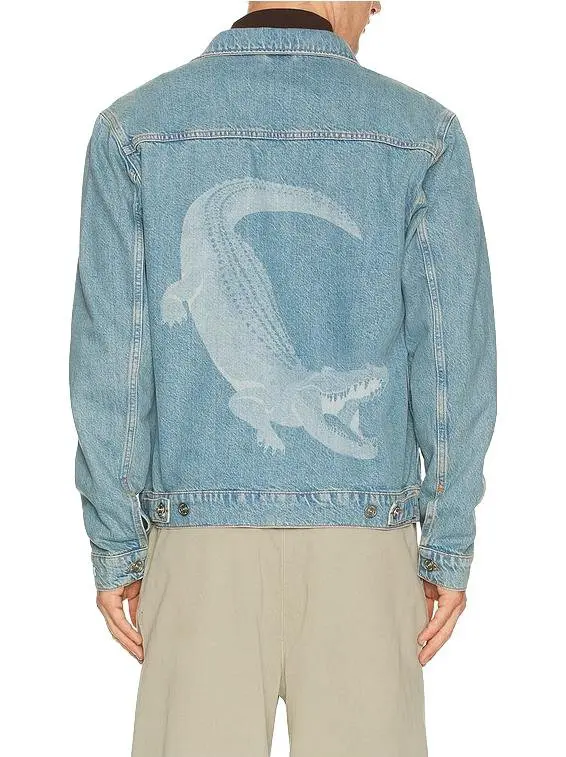 Lacoste Croc Denim Jacket - Washed Bleach
