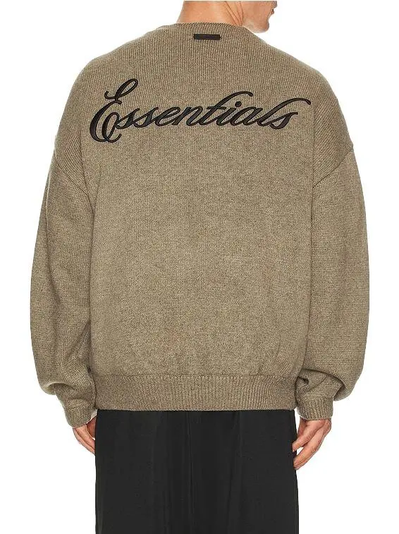 Fear Of God Essentials Waffle Crewneck Sweater - Homestead Heather