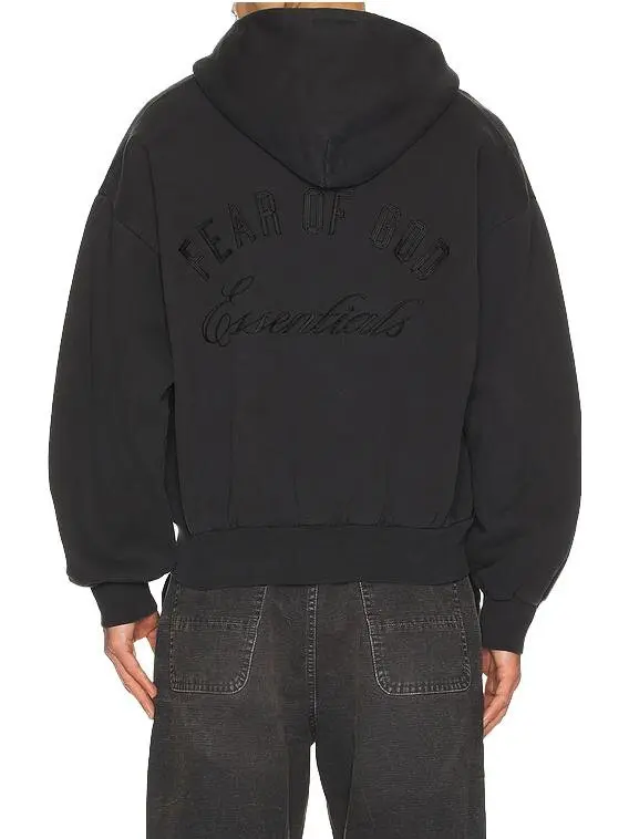 Fear Of God Classic Full Zip Hoodie - Vintage Black