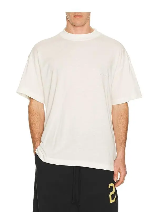 Fear Of God Essential Tee In White - Ivory