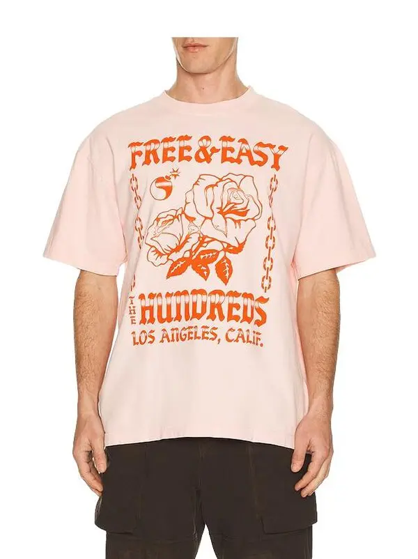 THE HUNDREDS X Free And Easy Rose T-shirt - Pink