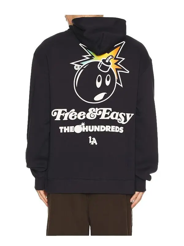THE HUNDREDS X Free And Easy Adam Bomb Hoodie - Navy