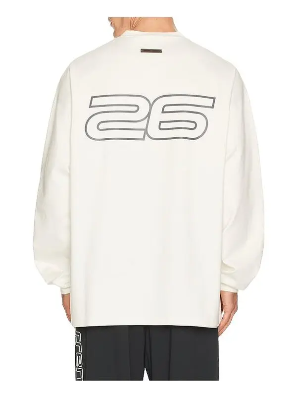 Fear Of God 90's Long Sleeve Tee In White - Ivory
