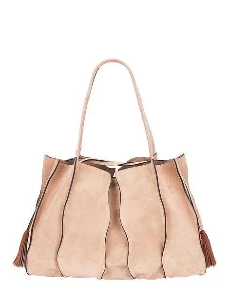 Ulla Johnson Adria Pleated Wave Tote Bag - Sienna