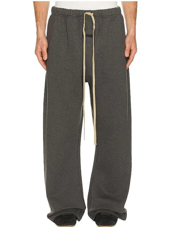 Fear Of God Flare Sweatpant In Black - Charcoal Heather