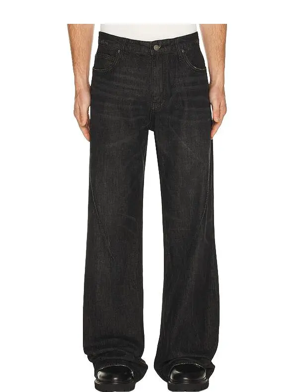 GUESS ORIGINALS Bootcut Jeans - Heavy Stained Black Wash