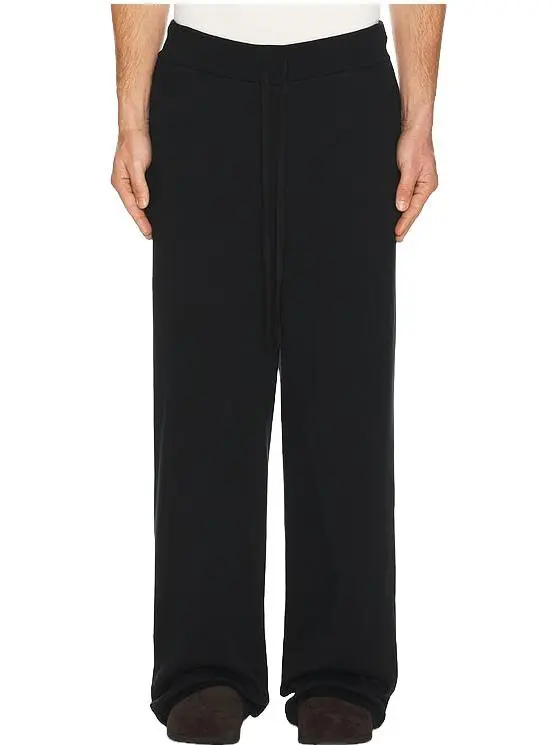 ENTIRE STUDIOS Straight Leg Knit Pant - Black