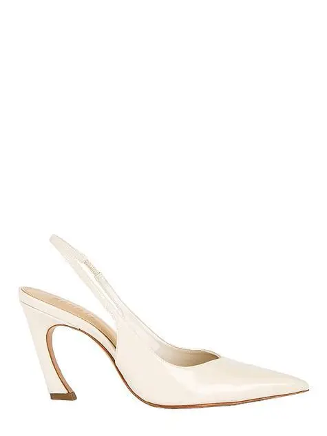 Schutz Lexi Mid Slingback Pumps - Sugar White