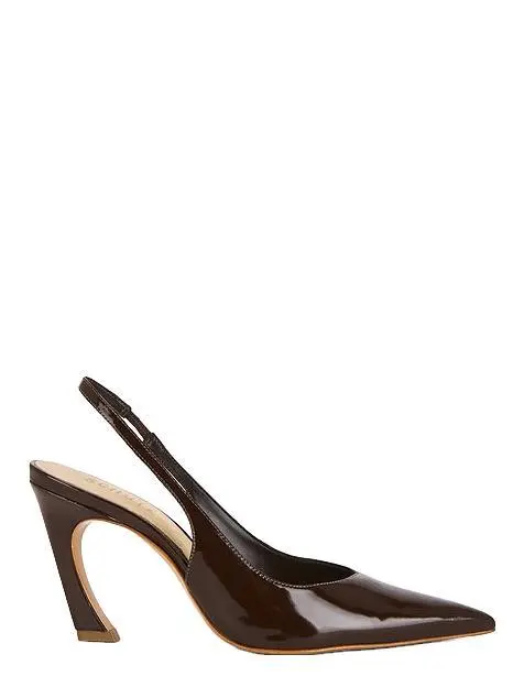 Schutz Lexi Mid Slingback Pumps - Chestnut Brown
