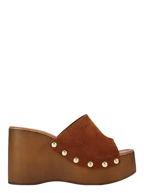 Kurt Geiger Rua Suede Wedges - Tan