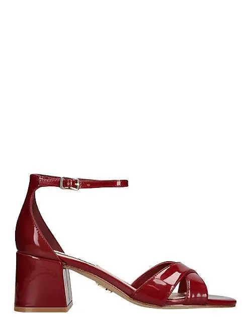 Steve Madden Faux-leather Heeled Sandals - Red
