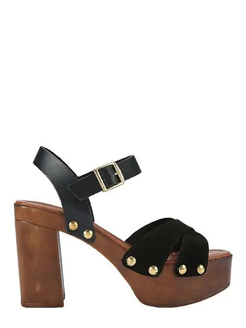 Kurt Geiger Festa Suede Platform Sandals - Black